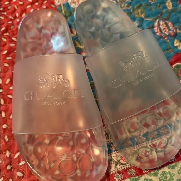 Coach | Shoes | Coach Transparent Slide Sandals | Poshmark